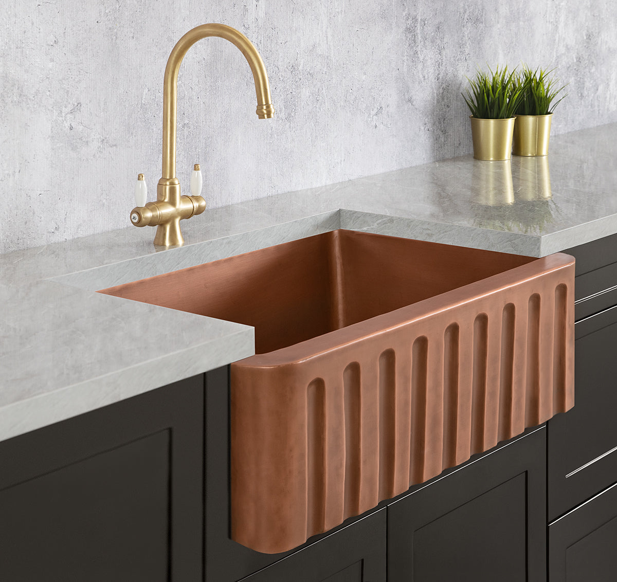 Copper Single Fluted Butler Sink – Butler Sinks U.K.