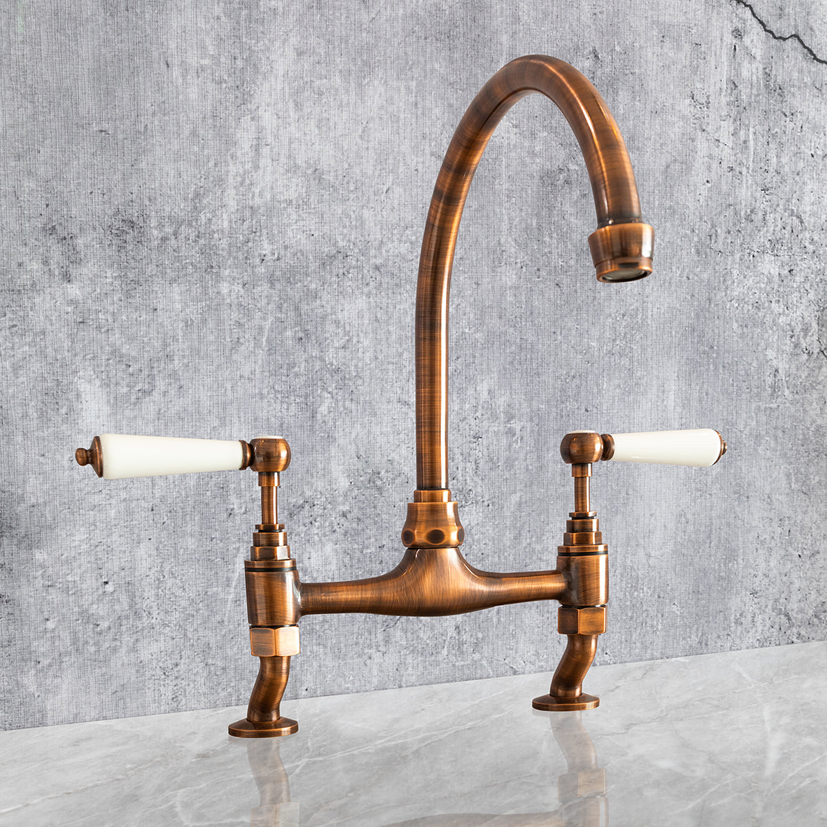 Traditional Kitchen Mixer Tap - Porcelain Levers – Butler Sinks U.K.